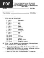 Oral Reading Exercises for English II & III | PDF