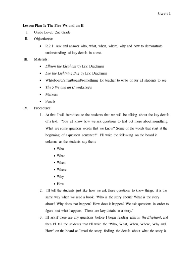 3-Day Unit Plan | PDF | Books | Lesson Plan