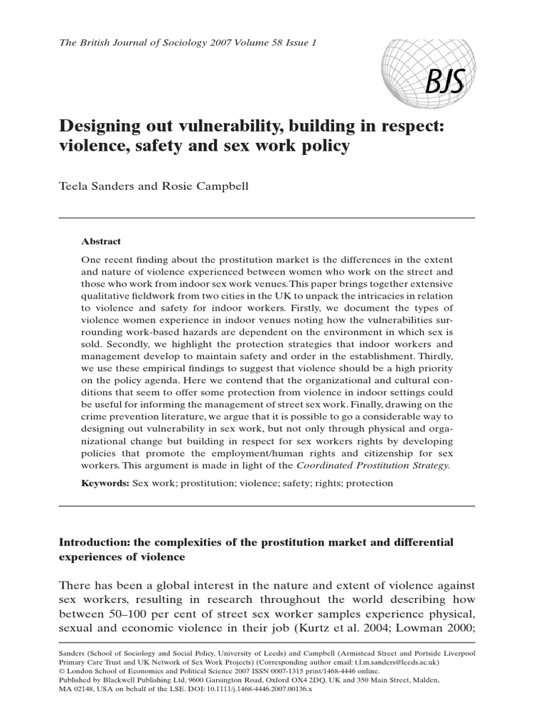 Designing Out Vulnerability Building In Respect Violence Safety And