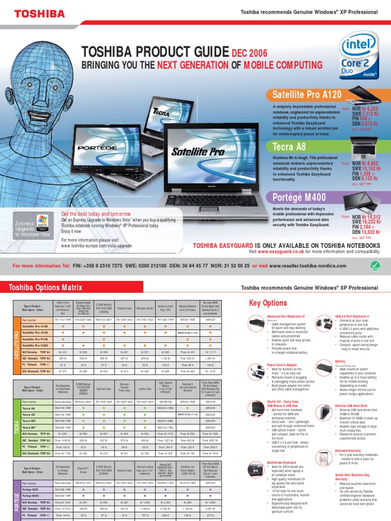toshiba product guide | Laptop | Video Game Platforms