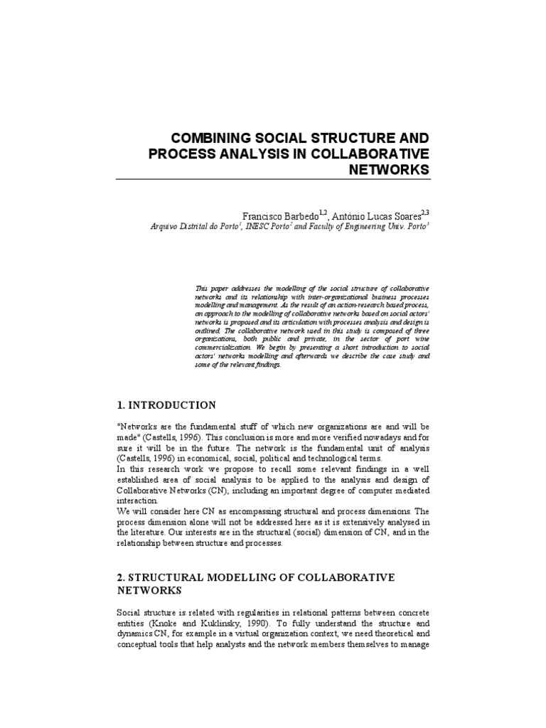 Social Structure in Collaborative Networks | PDF | Social Network ...
