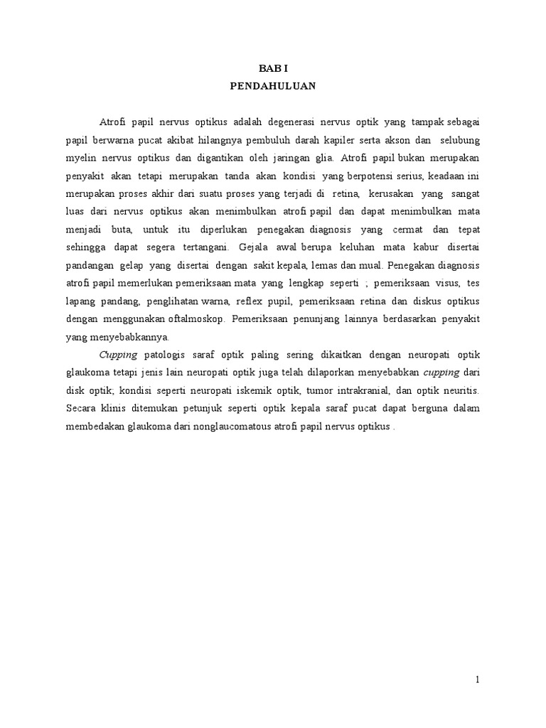 Atrofi Papil Non Glaukoma | PDF | Sains & Matematika