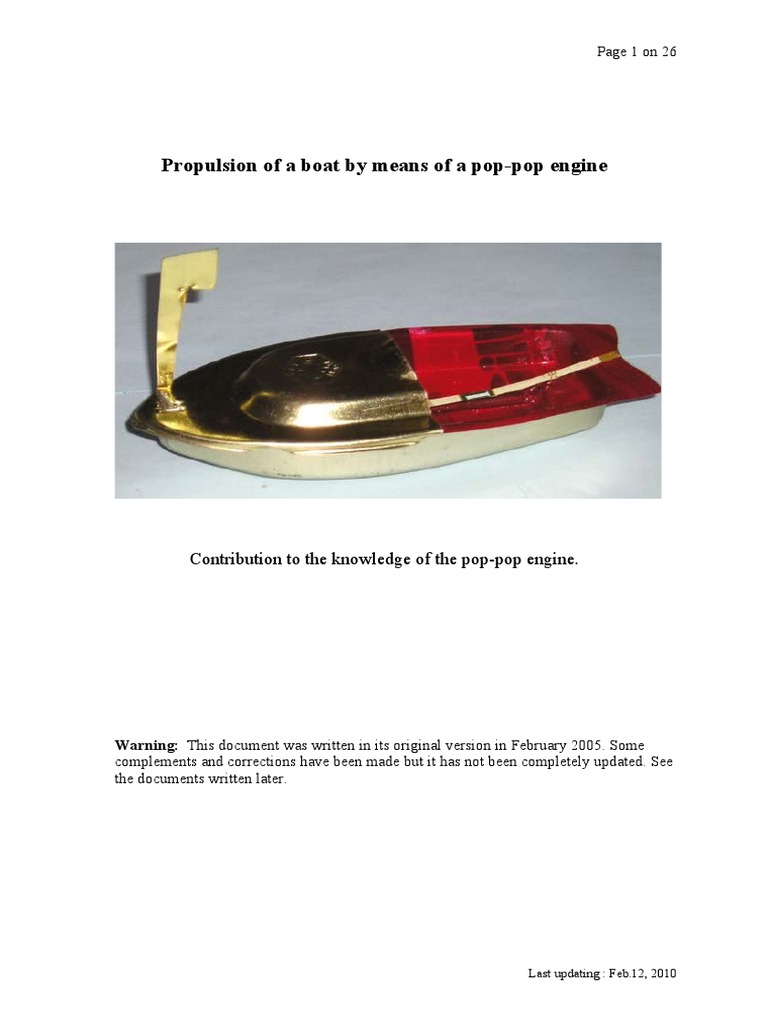 Pop Pop Engine V3 | PDF | Steam | Heat