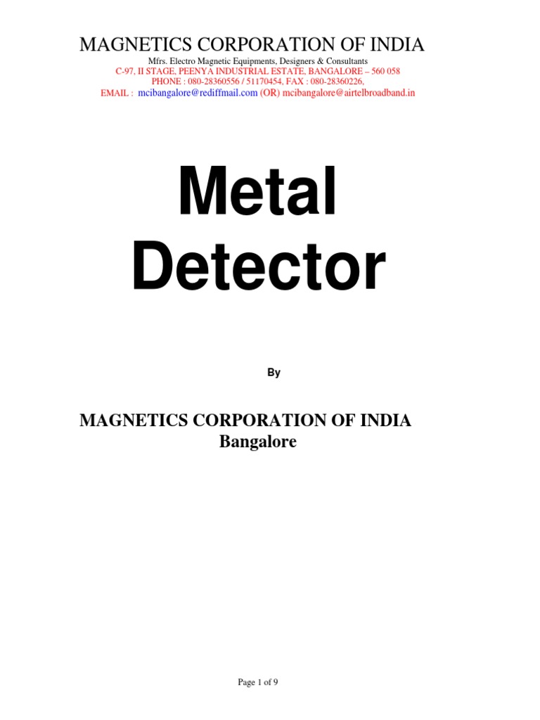 Metal Detector Mci Revised | PDF | Sampling (Signal Processing ...