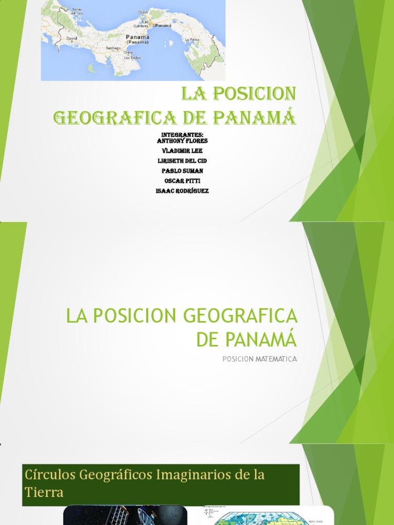 LA POSICION GEOGRAFICA DE PANAMÁ