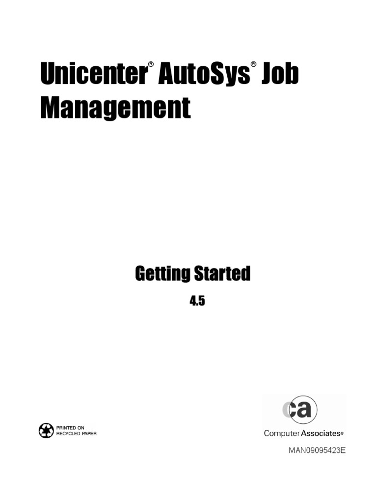 Autosys Job Management - Getting Started | PDF | Server (Computing ...