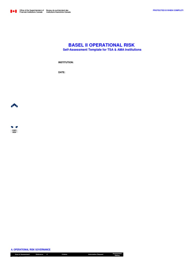 Basel II Operational Risk Template | PDF | Operational Risk | Risk ...