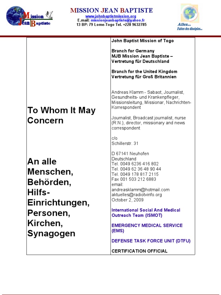 Certification Official Natalie Fink MJB Mission | PDF