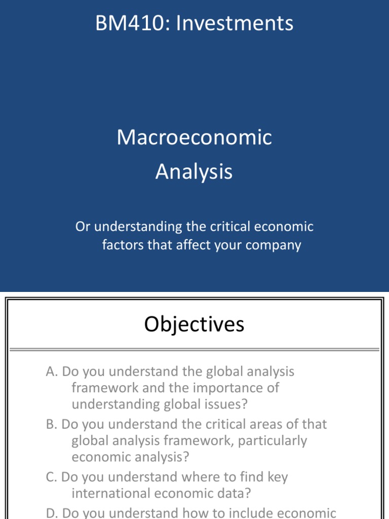 Macroeconomic Analysis.ppt | Economic Indicators | Business Cycle