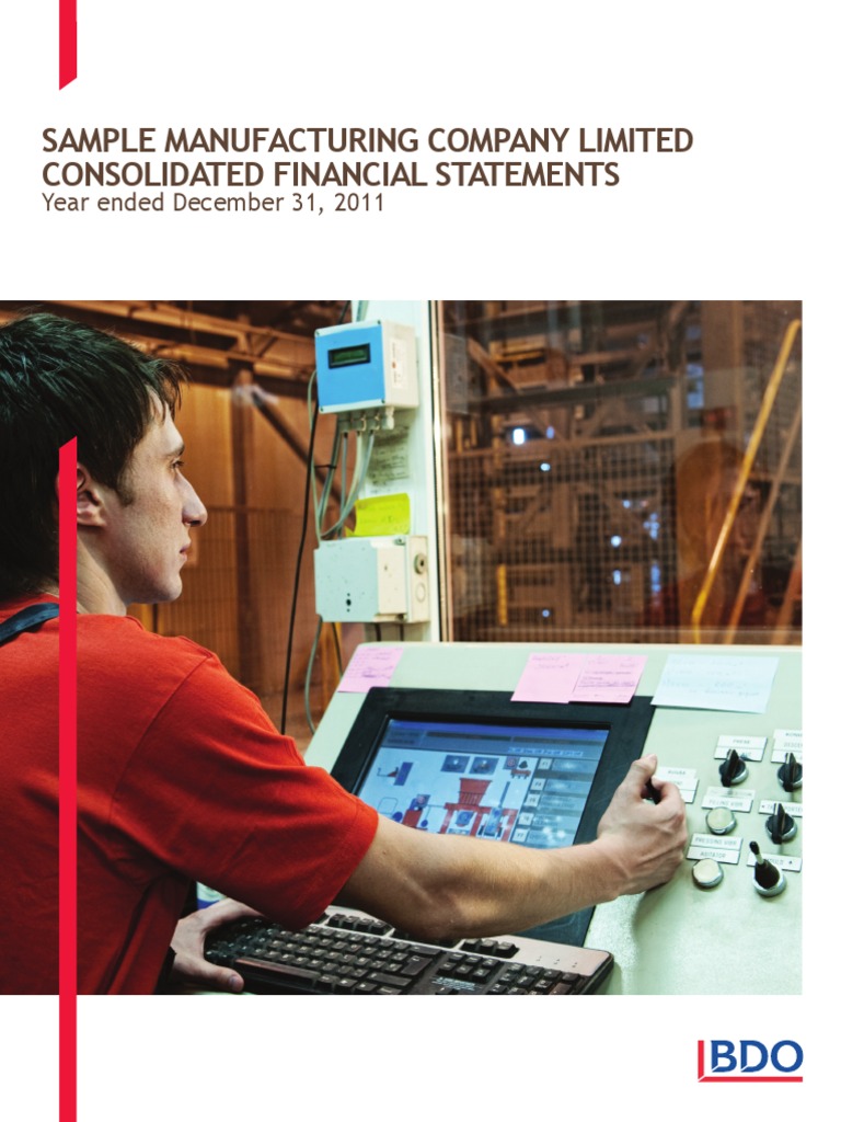 Sample Manufacturing Company Consolidated Financial Statements | PDF ...