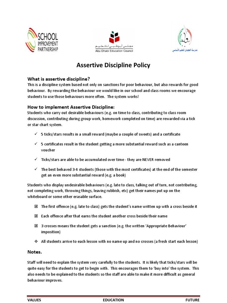 Assertive Discipline | PDF