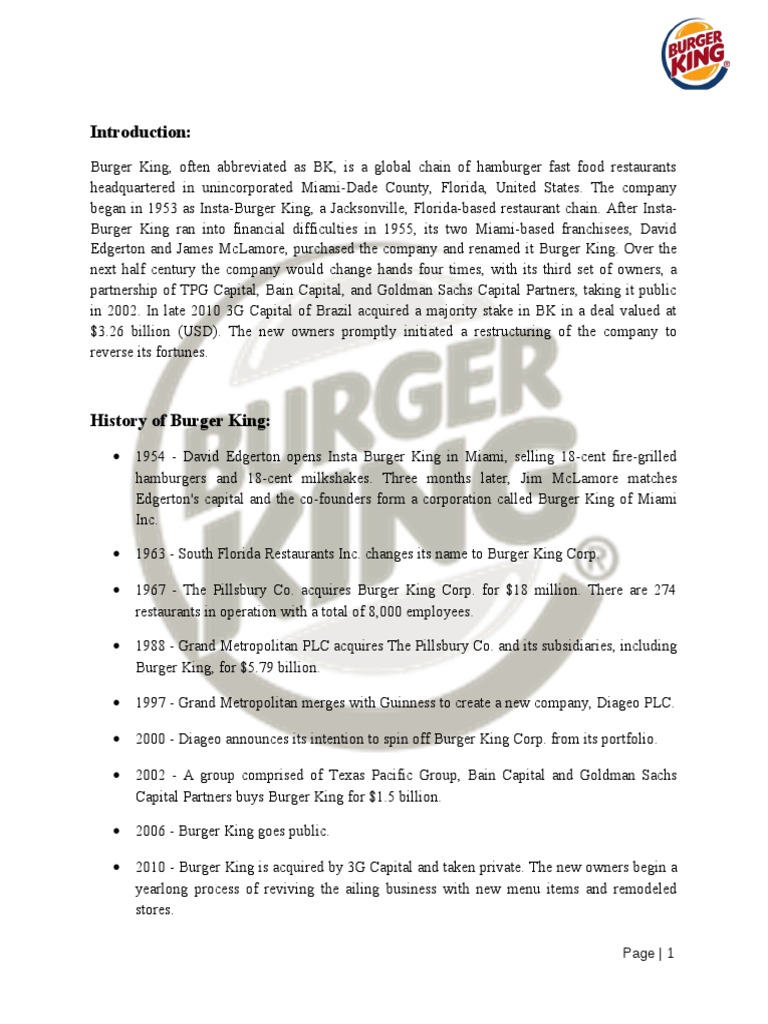 Burger King HRM | PDF | Fast Food Restaurants | Hamburgers