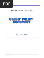 Credit Policy Manual | PDF | Credit | Finance & Money Management