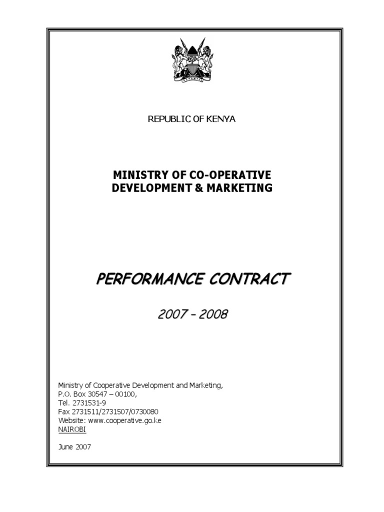 Ministry of Co-Operative Development & Marketing | PDF | Cooperative ...
