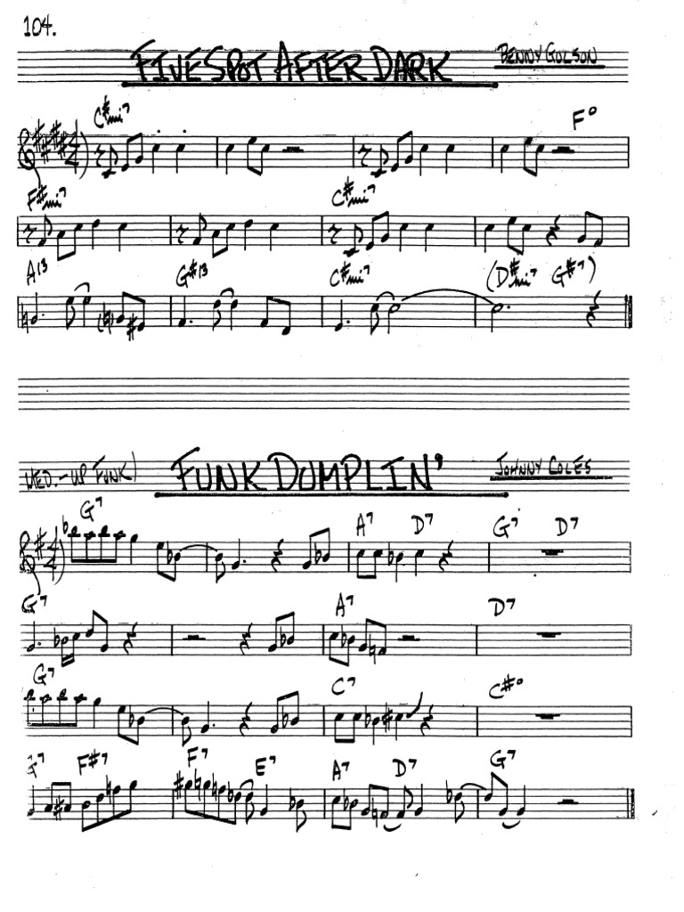 Five Spot After Dark BB Versie | PDF