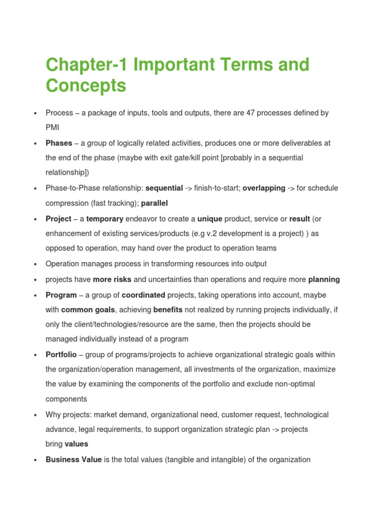 PMP Notes | Download Free PDF | Project Management | Standard Deviation