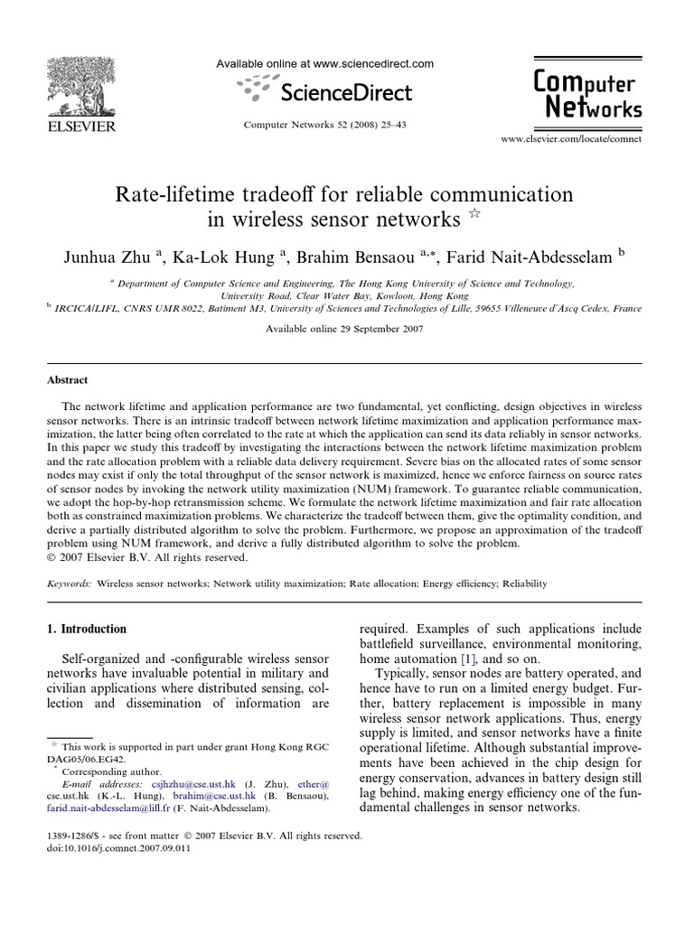 Lifetime Communication | PDF | Wireless Sensor Network | Mathematical Optimization