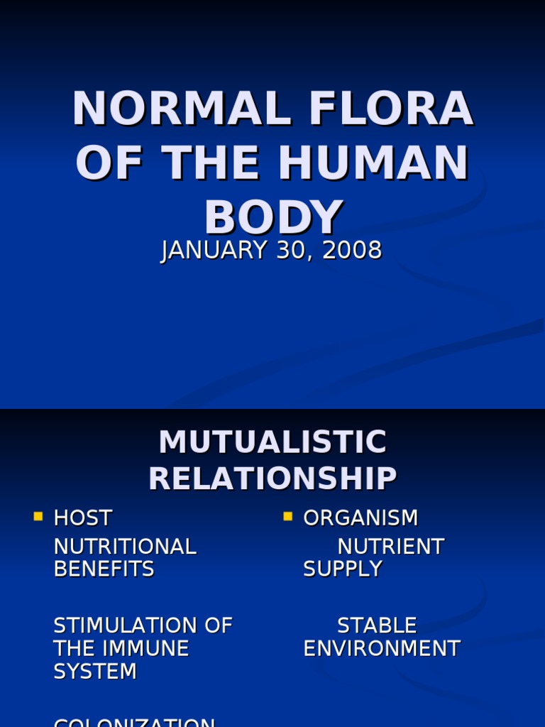 Normal Flora of The Human Body | PDF