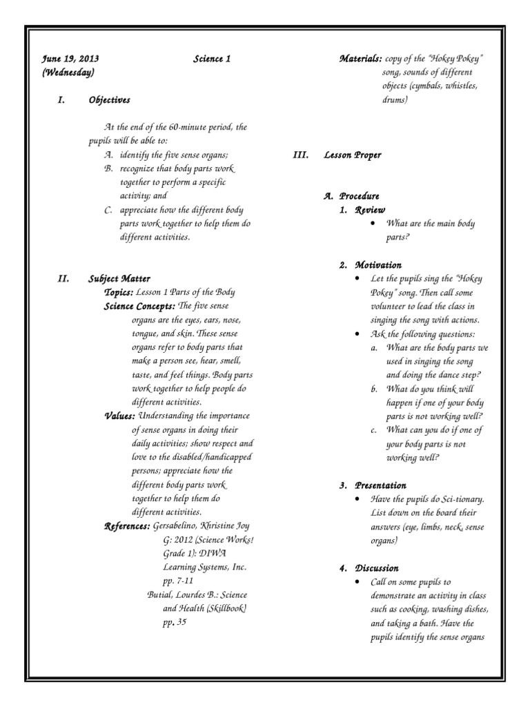 5 Senses Body Parts Work Together | PDF | Senses | Mental Processes