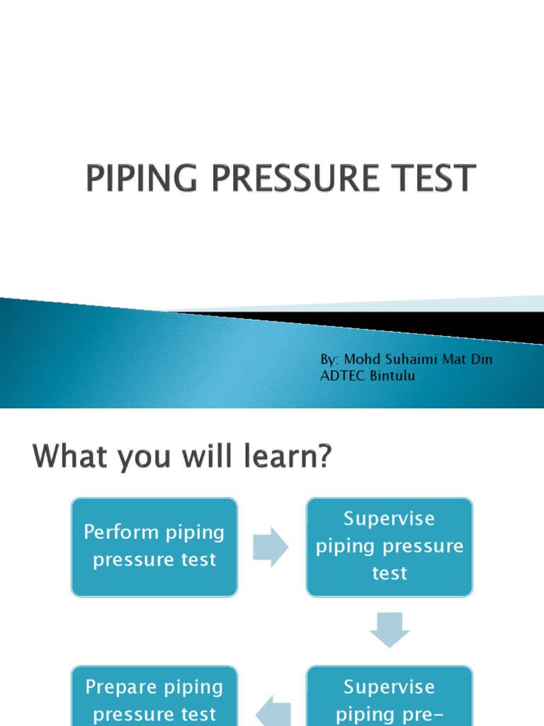 Piping Pressure Test | PDF