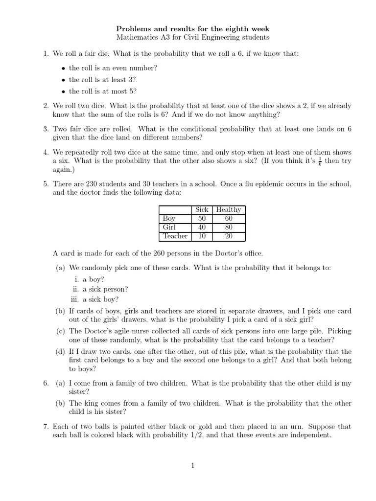 Math Problems | Download Free PDF | Odds | Probability