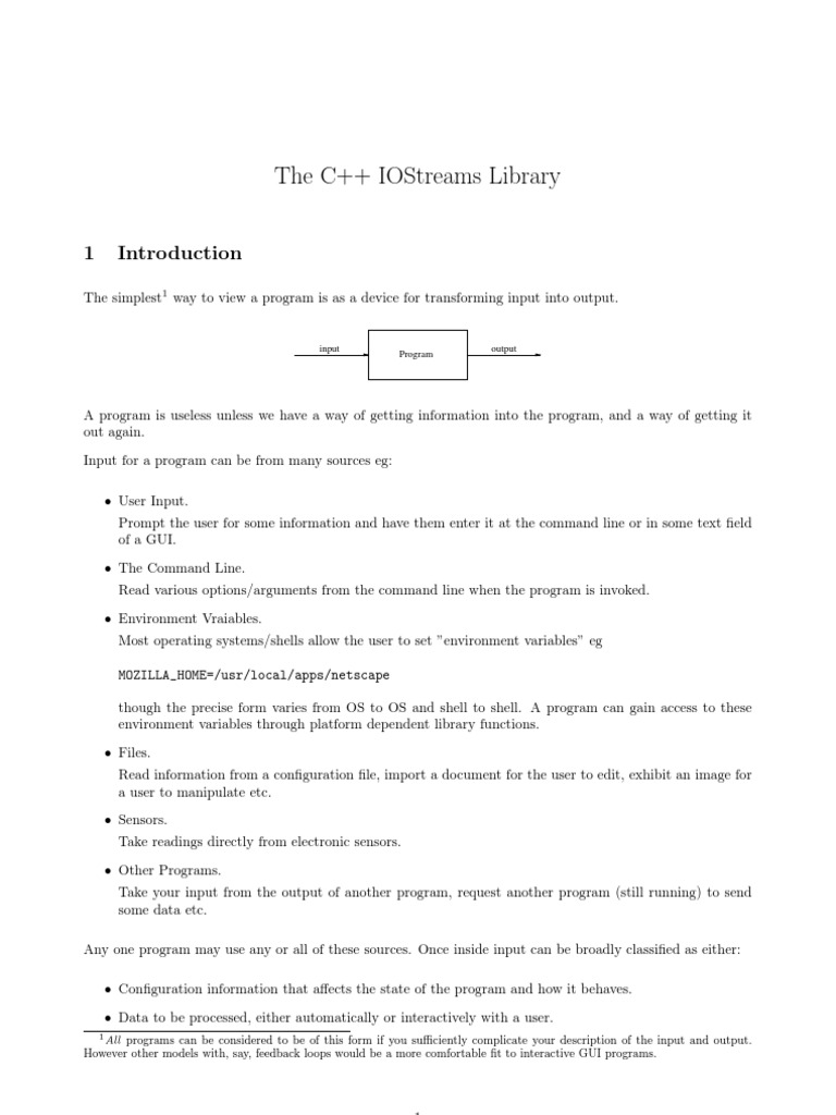 The C Iostreams Library Pdf Command Line Interface Computer Program