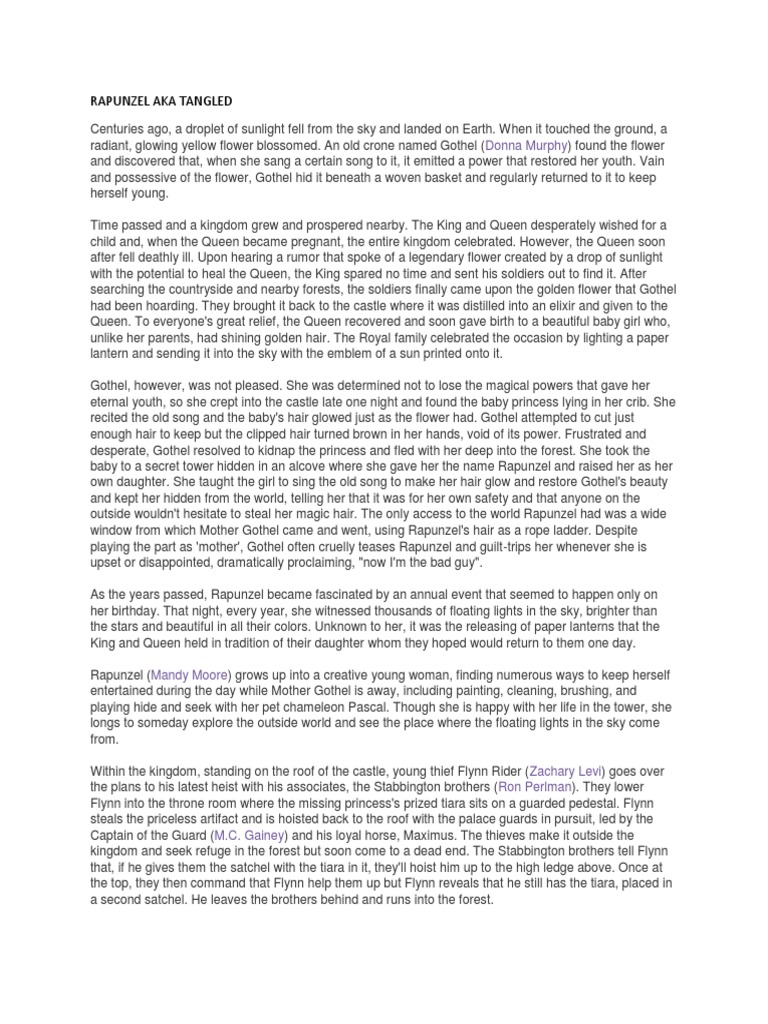 Rapunzel Aka Tangled | PDF | Leisure
