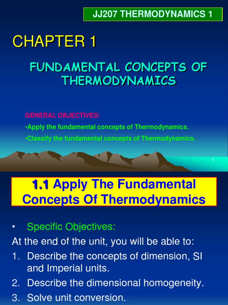 Fundamental Concepts of Thermodynamics | PDF | Thermodynamic ...