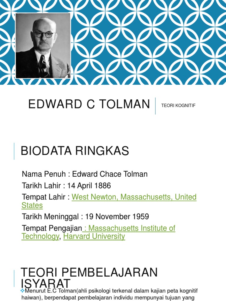 KUMP 2 Teori Kognitif - Edward C Tolman | PDF