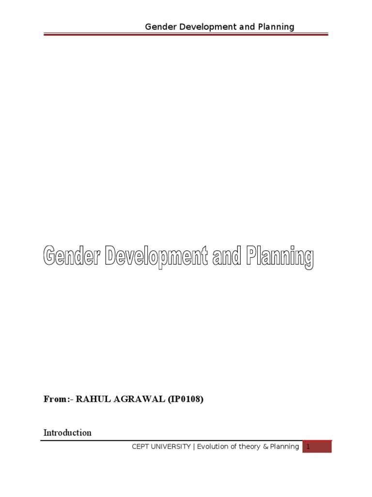 Gender Development & Planning | PDF | Empowerment | Poverty