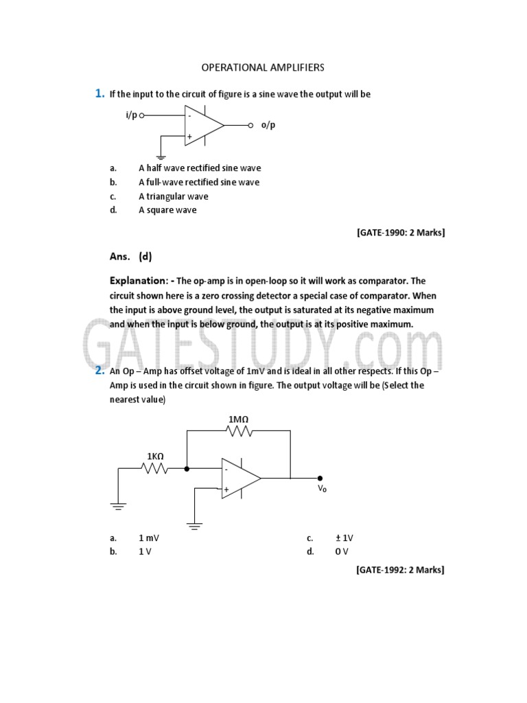 Operational Amplifiers | PDF | Operational Amplifier | Amplifier