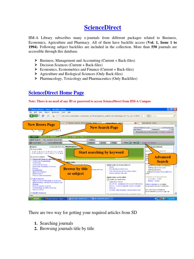 Sciencedirect Home Page | PDF | Portable Document Format | Mail