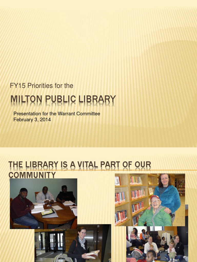 FY 15 Library Budget Presentation | PDF | Dollar | Libraries