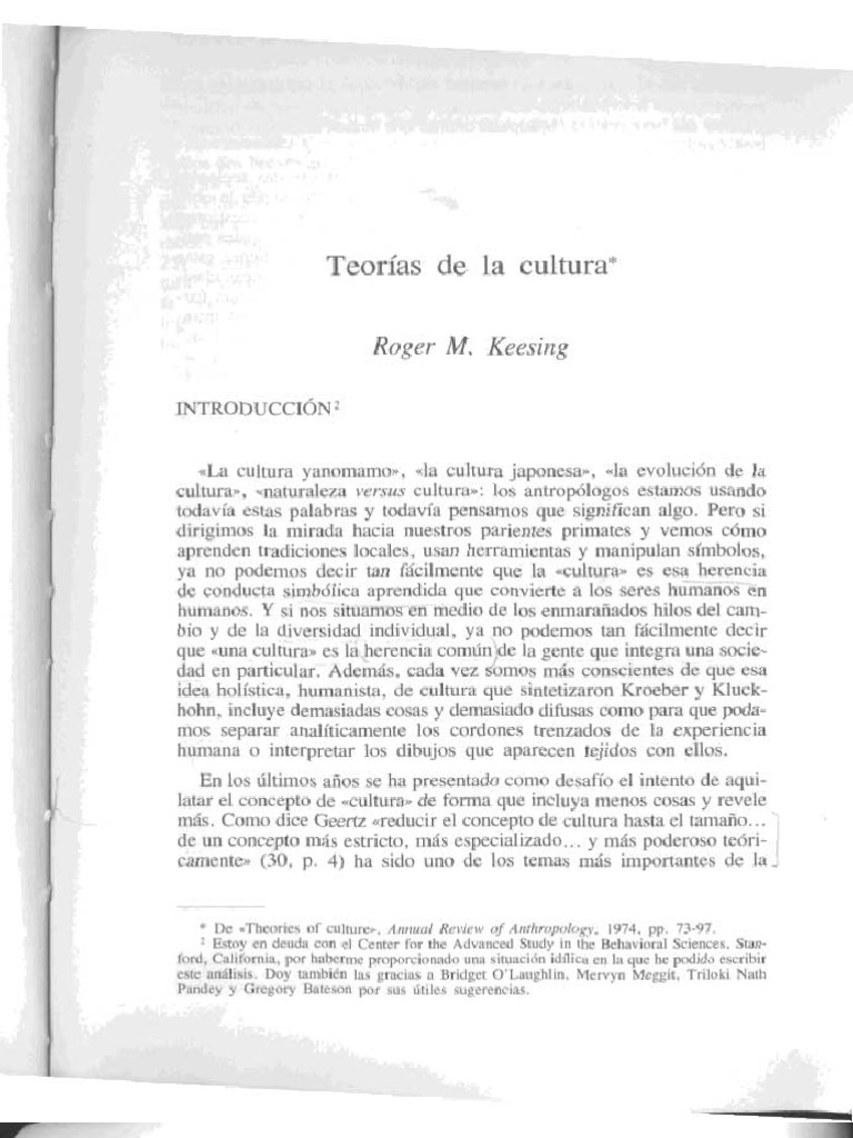 Keesing TeoriasDeLaCultura | PDF