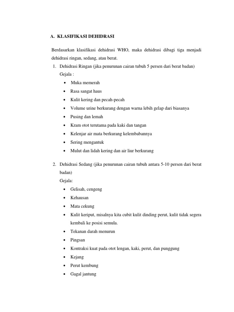 Klasifikasi dan Terapi Dehidrasi | PDF | Kesehatan Holistik | Gaya Hidup