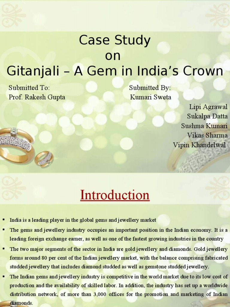 Case Study On Gitanjali - A Gem in India's Crown | PDF | Diamond | Jewellery