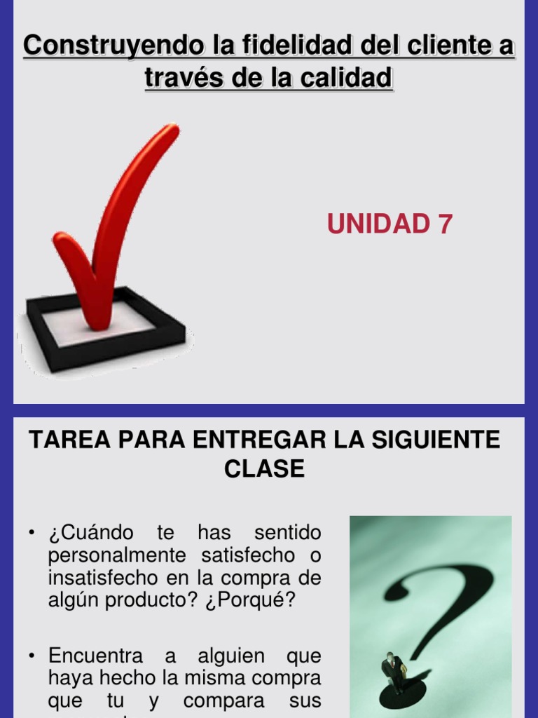 Construyendo La Fidelidad Del Cliente A Traves de La Calidad | PDF | La ...