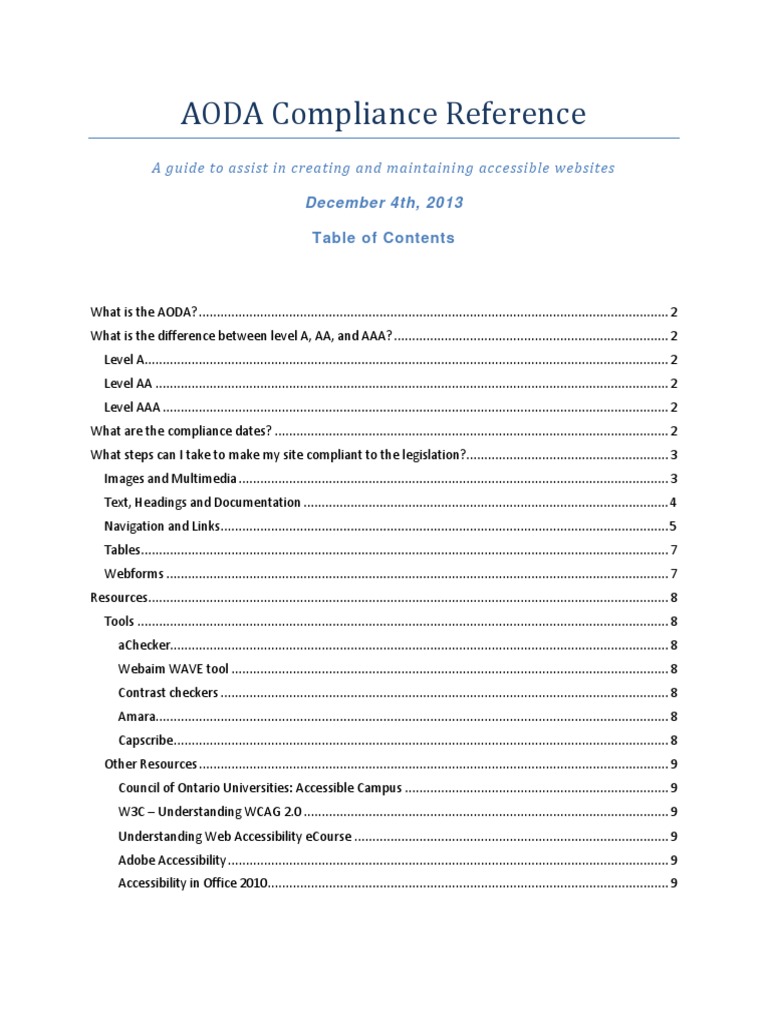 Drupal Aoda Compliance Reference | PDF | Web Development | Hypertext