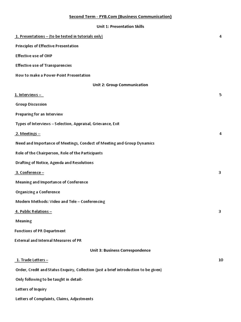 Second Term | PDF