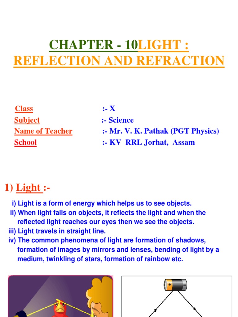 Light-Reflection and Refraction | PDF | Refraction | Refractive Index