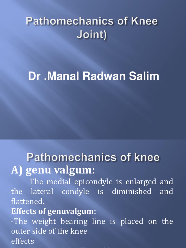 Pathomechanics of Knee Joint | PDF