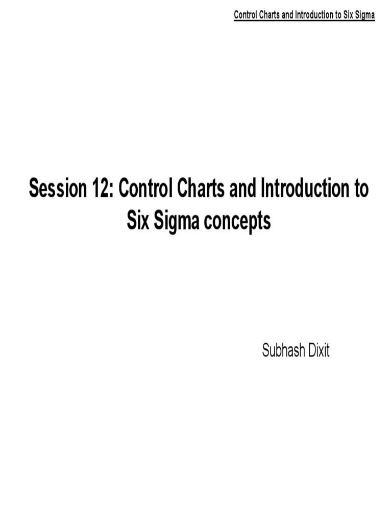 12 Introduction To Six Sigma | PDF | Six Sigma | Standard Deviation