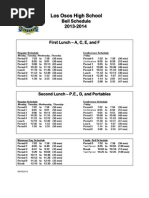 2024-2025 Bell Schedule | PDF