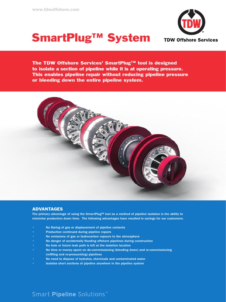TDW SmartPlug Brochure | PDF | Pipeline Transport | Subsea (Technology)