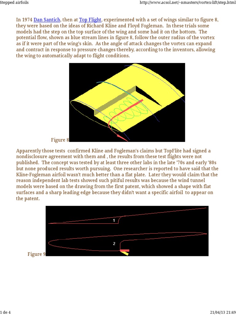Steped Airfoils | PDF | Airfoil | Lift (Force)