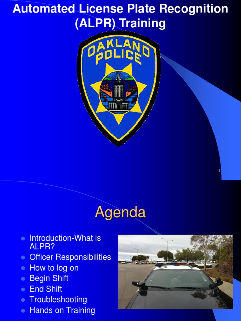 ALPR Training Overview and Login Guide | PDF