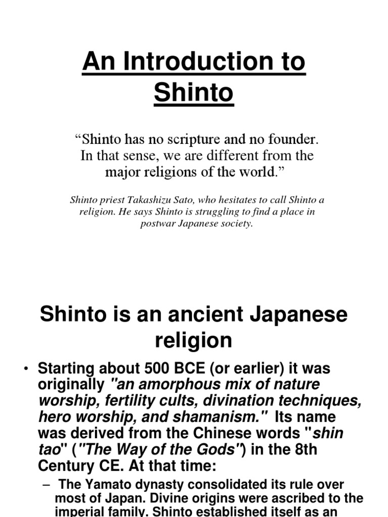 An Introduction To Shinto | PDF | Shinto | Religious Faiths