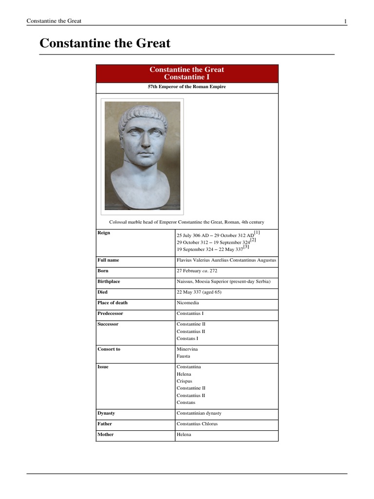 Overview of Constantine the Great | PDF | Constantine The Great ...