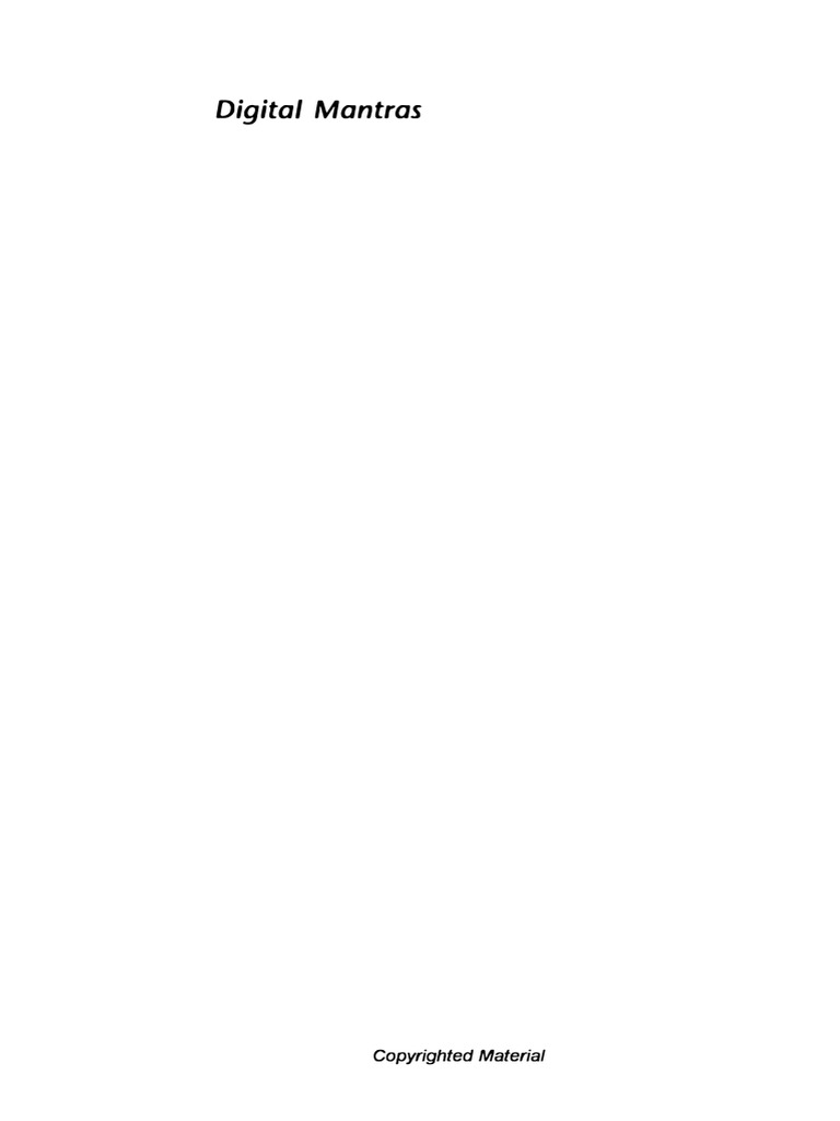 Digital Mantras The Languages of Abstract and Virtual Worlds | PDF ...