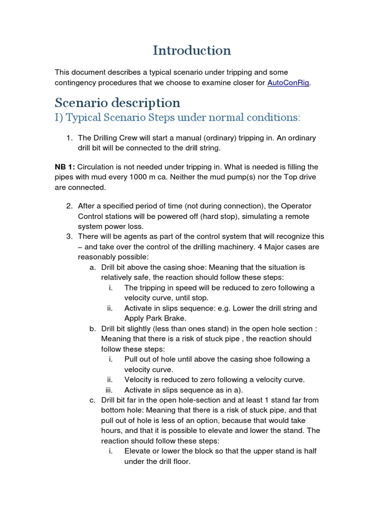 I) Typical Scenario Steps Under Normal Conditions | Download Free PDF ...